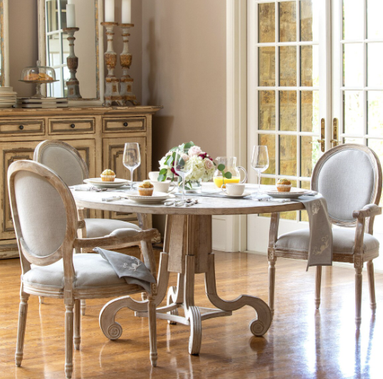 White washed Arm Chair by Muskoka Fire Pits. Family Owned and Operated.